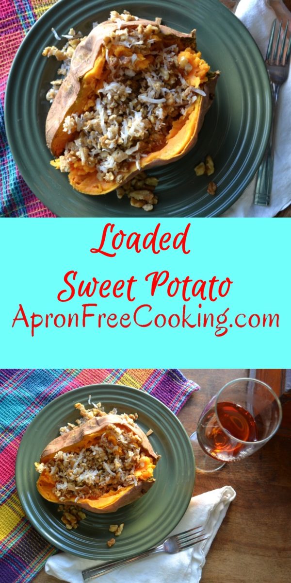 Loaded Baked Sweet Potato – Apron Free Cooking
